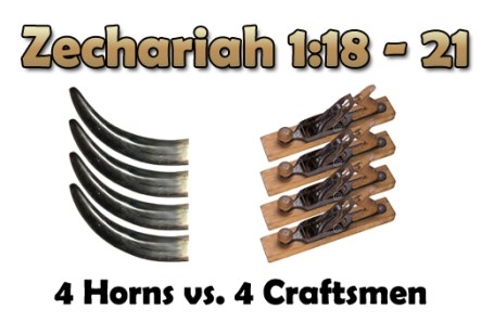 Four horns and four smiths in Zechariah 1 represent what? | Study ...